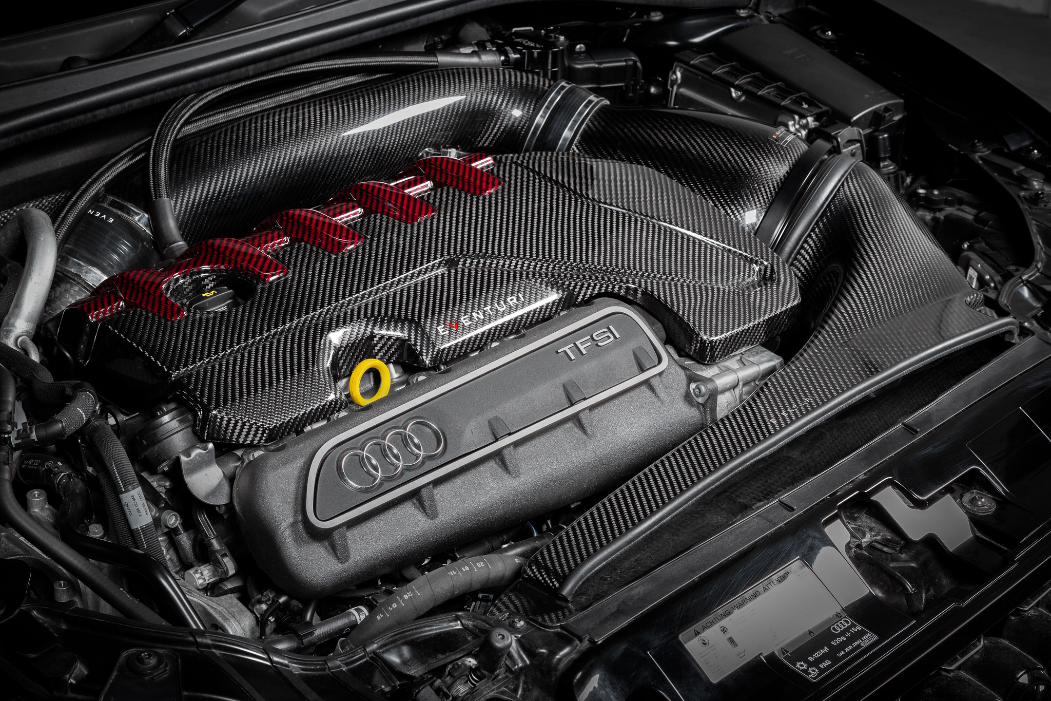 ᐉ EVENTURI EVE-ST38V8S-CF-ENG Carbon Engine Cover AUDI RS3 8V, RSQ3 ...