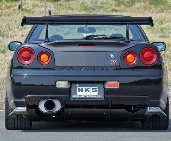 ᐉ HKS 31029-AN009 Super Turbo Muffler Ti for NISSAN Skyline GT-R (R34 ...